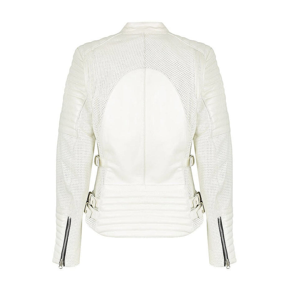 Black Arrow Moto | Wild & Free Perforated Leather Jacket - Peak Moto