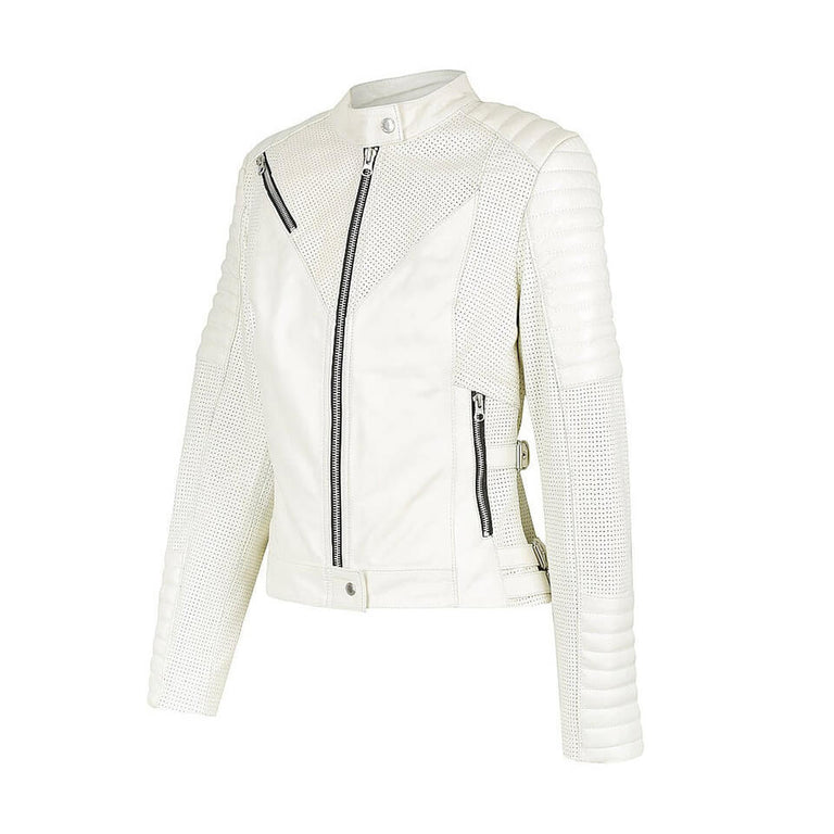 Black Arrow Moto | Wild & Free Perforated Leather Jacket - Peak Moto